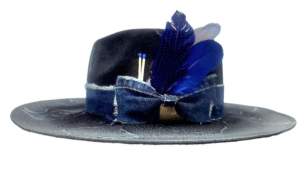 Indigo Blue Customized Fedora Hat – 2 2 5 5 Custom Hats