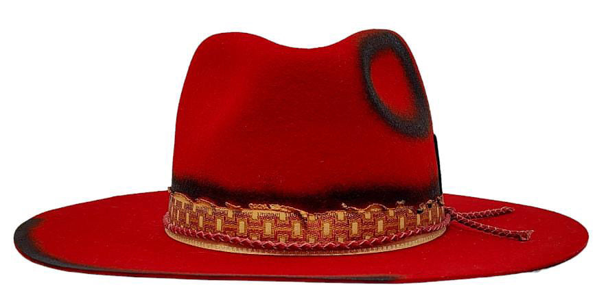 Red Customized Fedora Hat – 2 2 5 5 Custom Hats