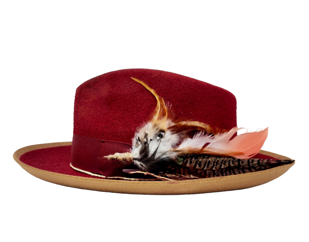 Red Customized Fedora Hat – 2 2 5 5 Custom Hats