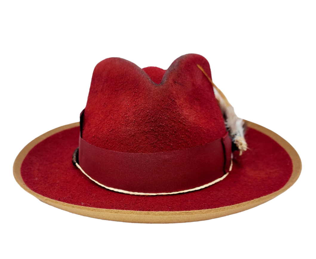Red Customized Fedora Hat – 2 2 5 5 Custom Hats