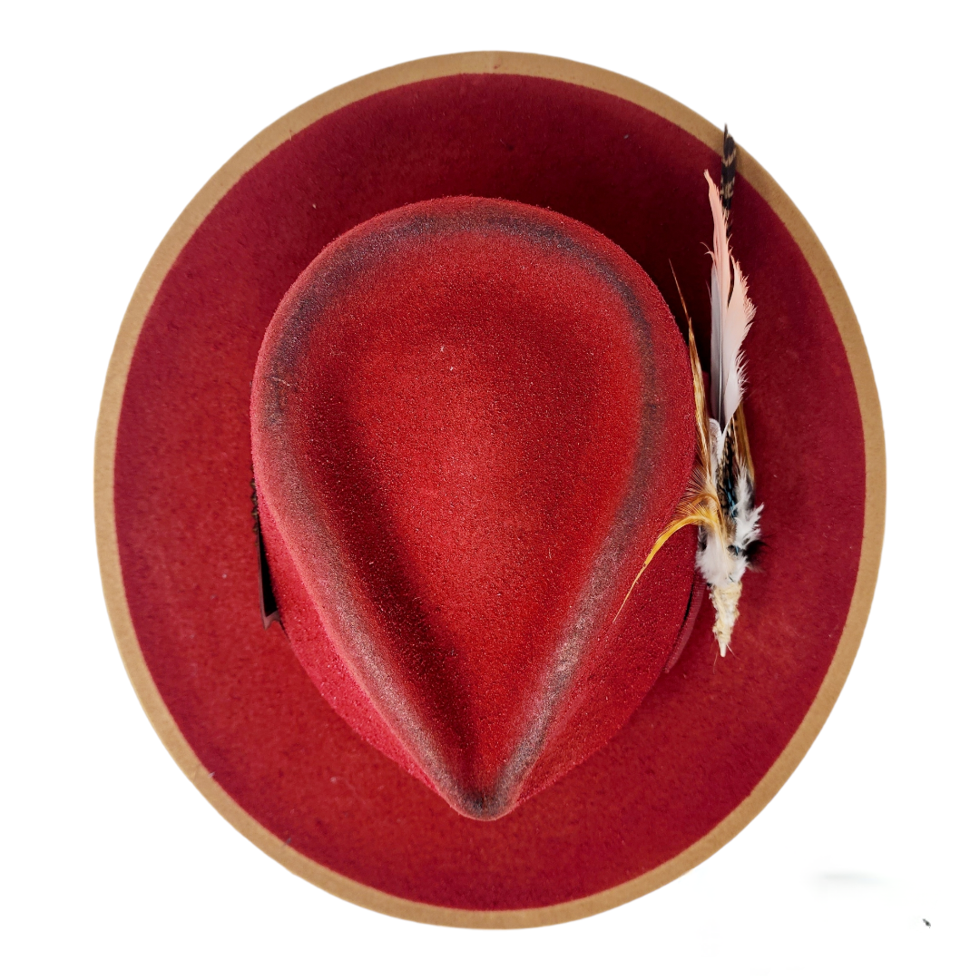 Red Customized Fedora Hat – 2 2 5 5 Custom Hats